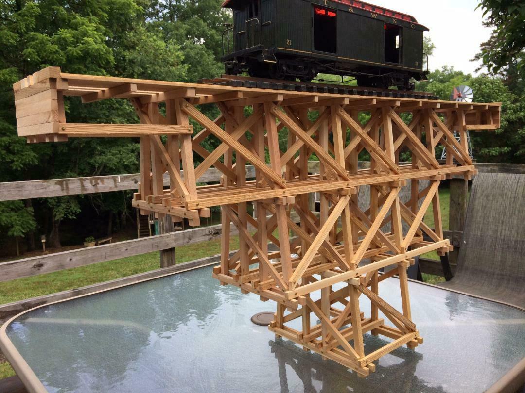 43" WOODEN TRESTLE FOR USE WITH ALL G SCALE TRAINS - HANDCRAFTED - For ...